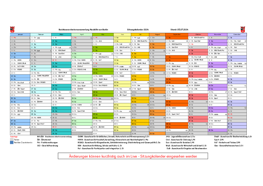 Sitzungskalender der BVV Neukölln von Berlin - Berlin.de