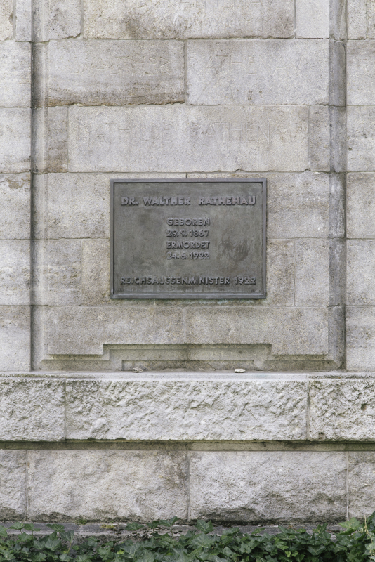 Gedenktafel - Walther Rathenau - Berlin.de